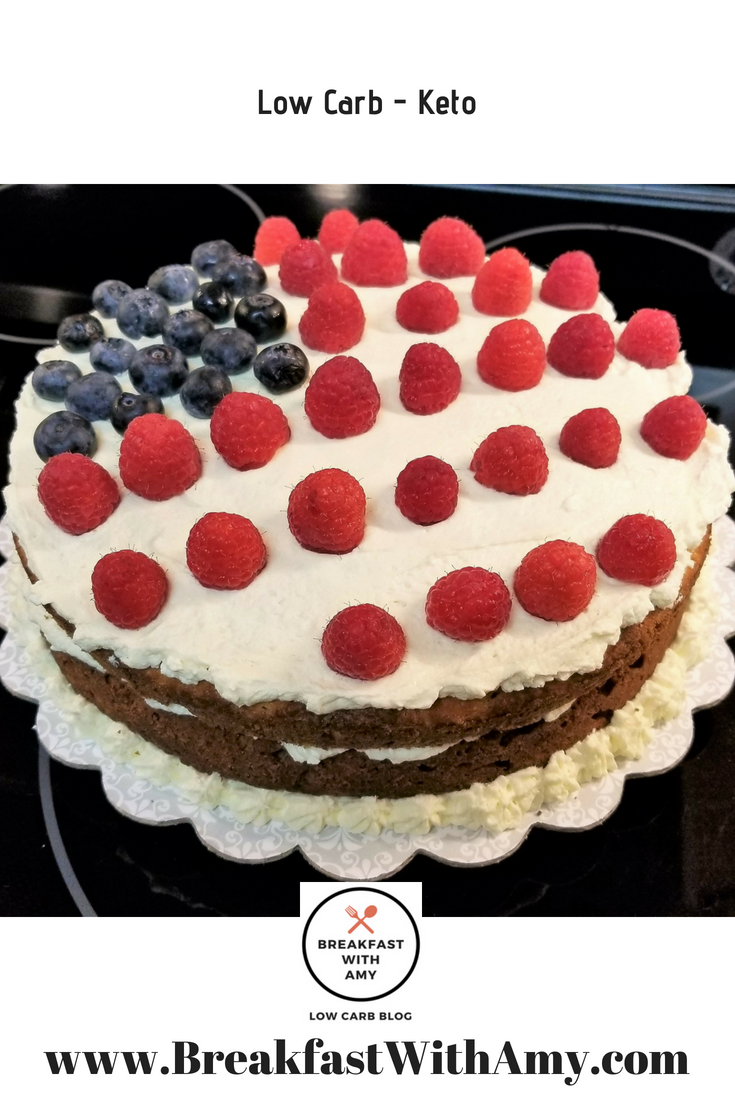 Low Carb Keto friendly American Flag Cake - Yep!